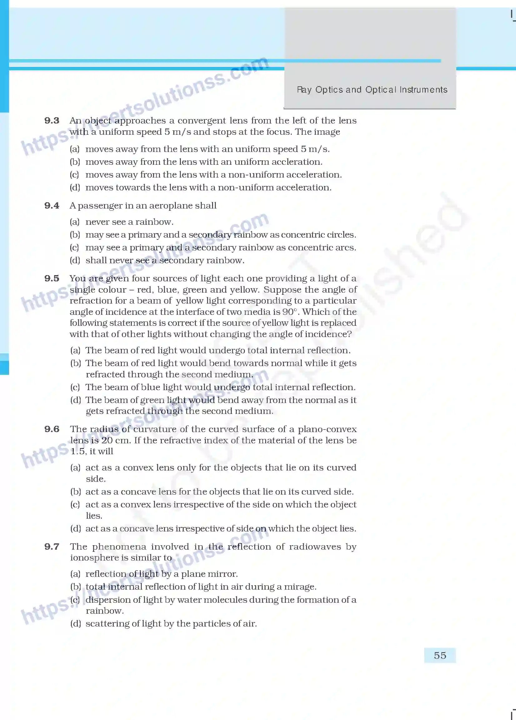 Class 12 Physics Ray Optics And Optical Instruments note