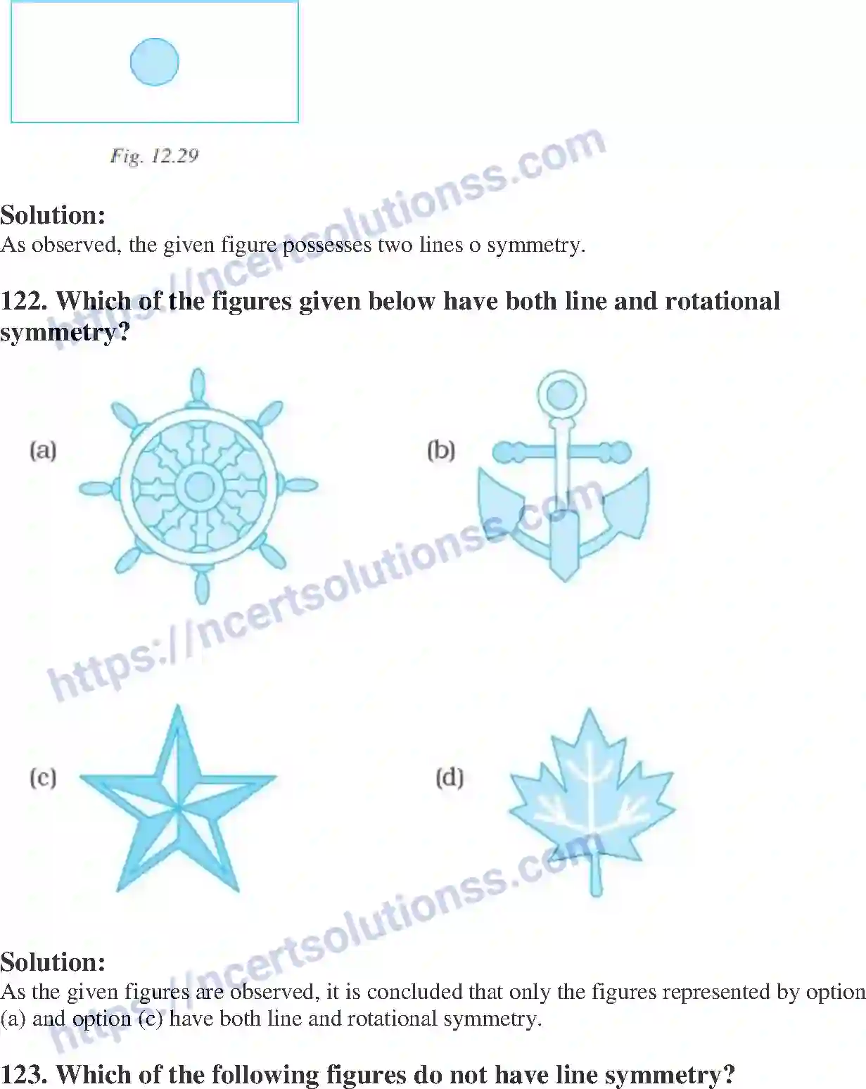 Class 7 Mathematics Practical Geometry Symmetry and Visualizing Solid Shapes note
