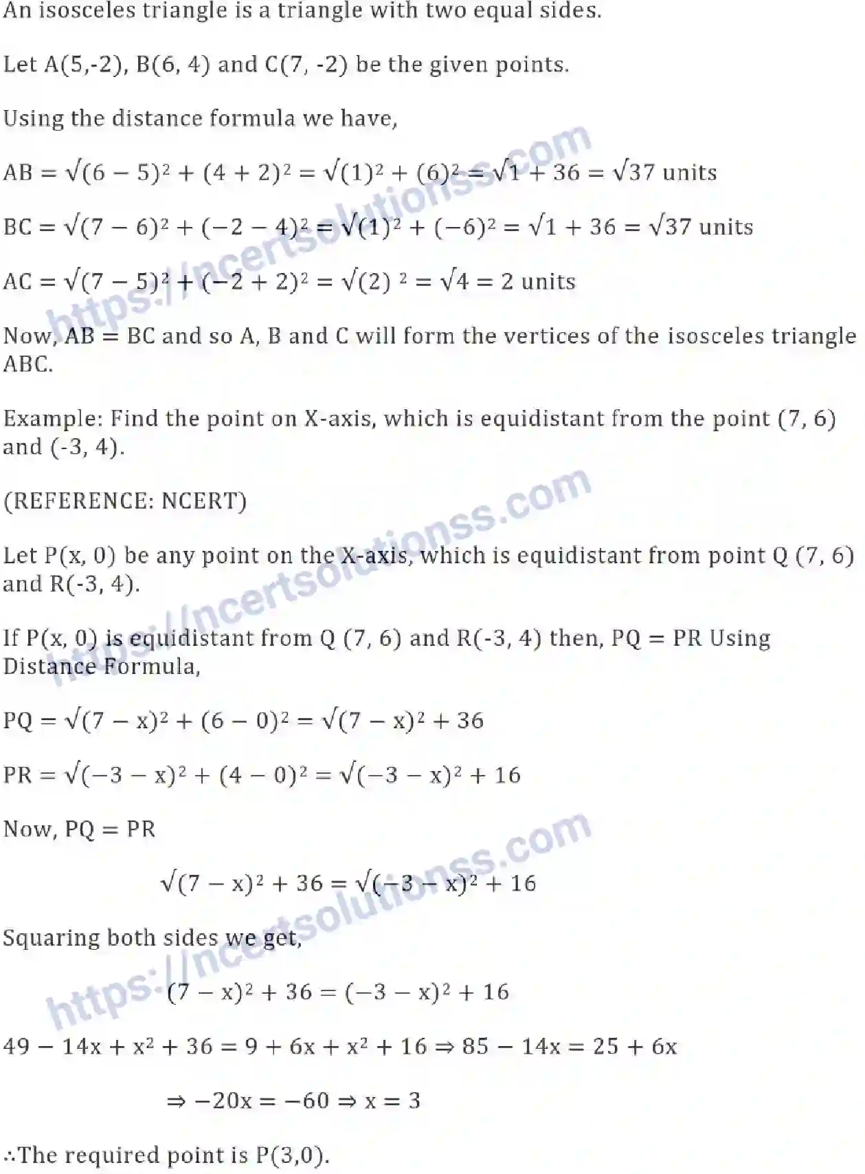 Class 10 Maths Coordinate Geometry note