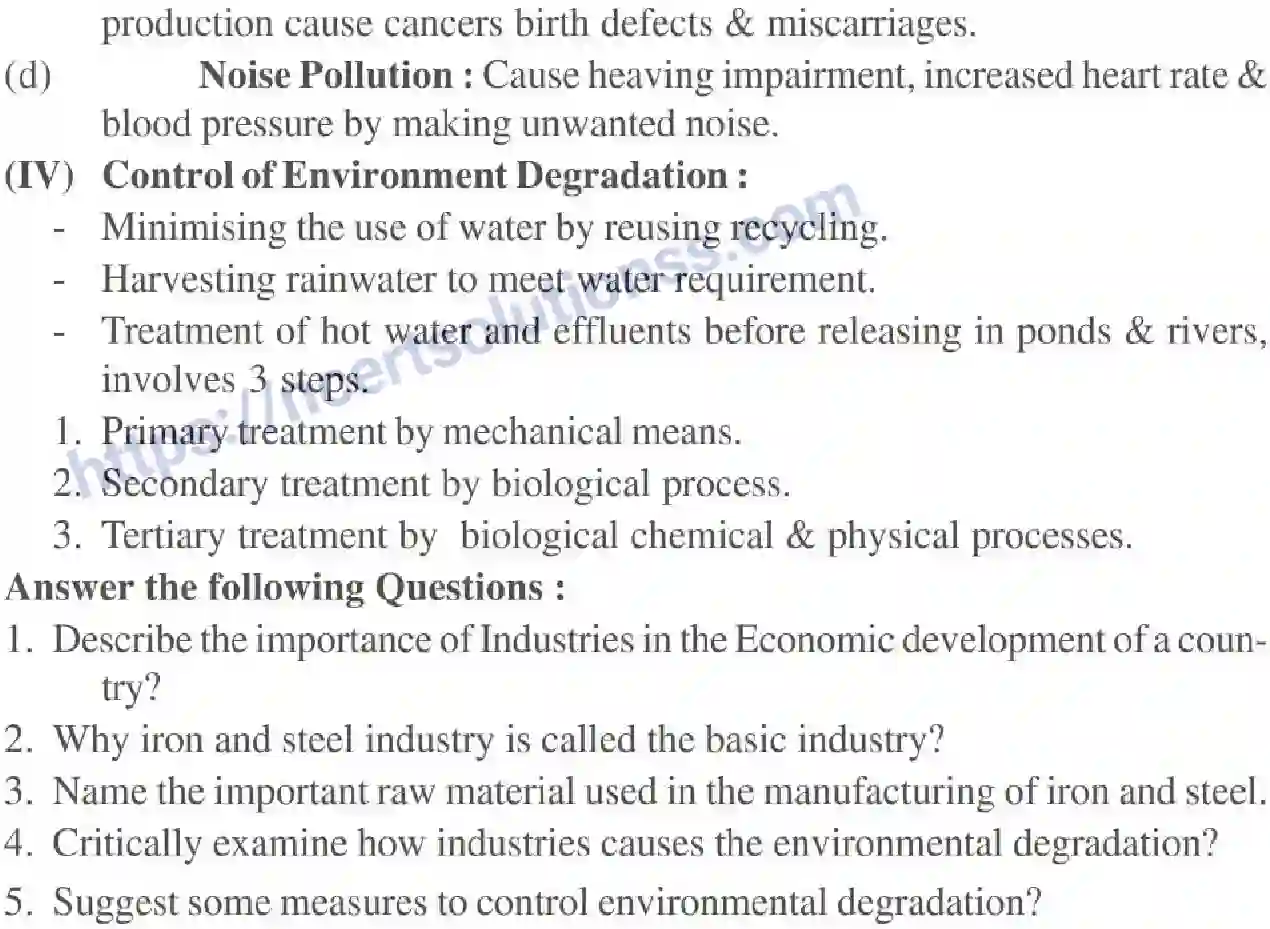 Class 10 Social Science Manufacturing Industries note