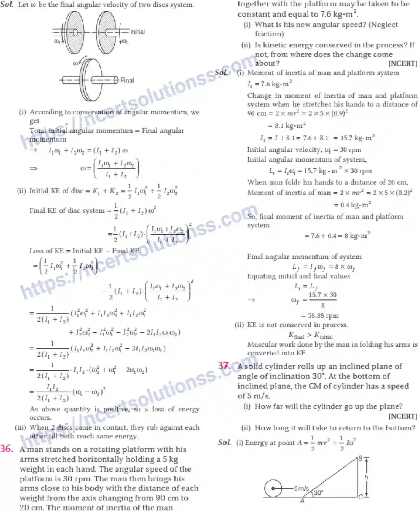 Class 11 Physics Systems Of Particles And Rotational Motion note