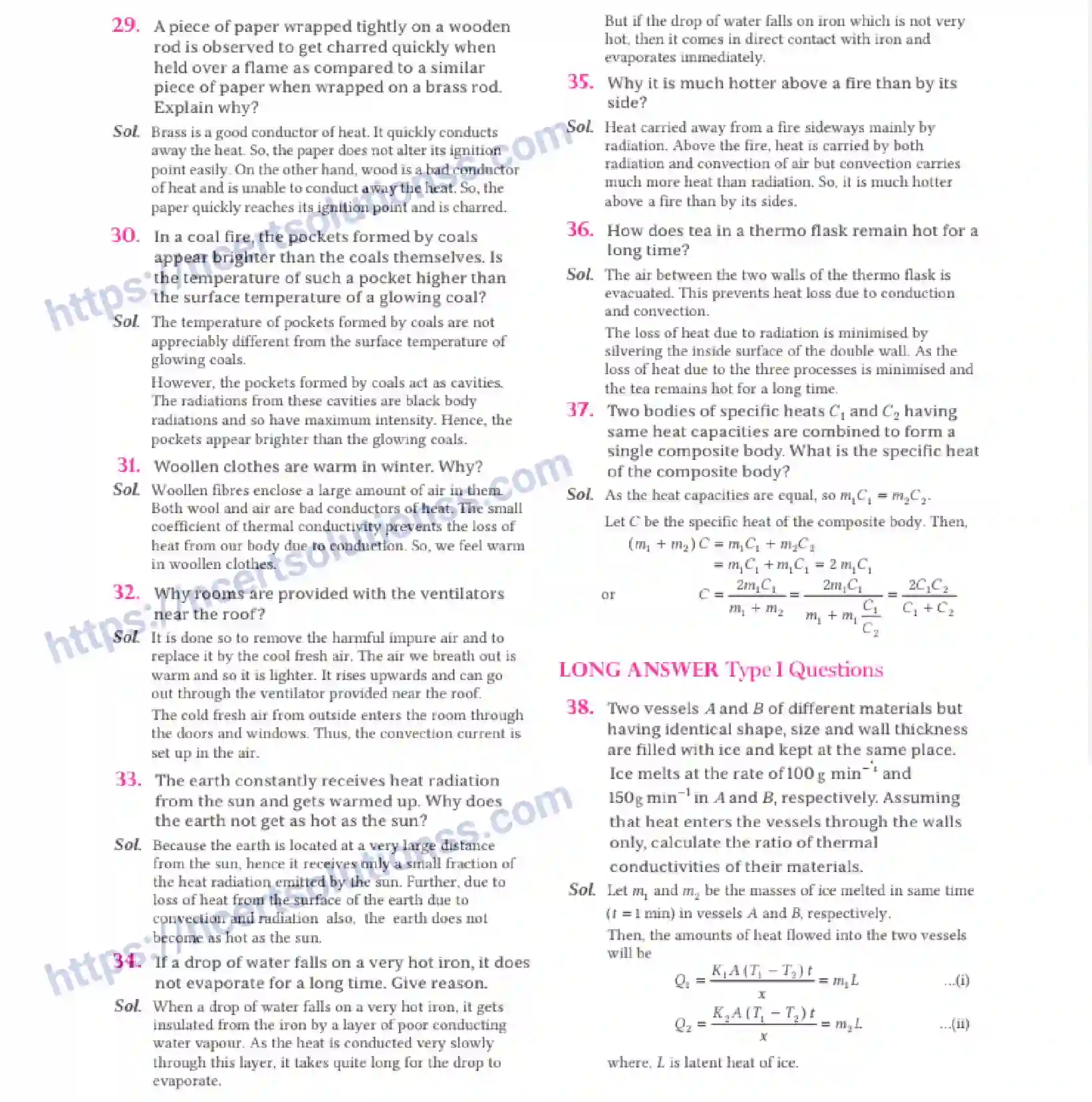 Class 11 Physics Thermal Properties Of Matter note