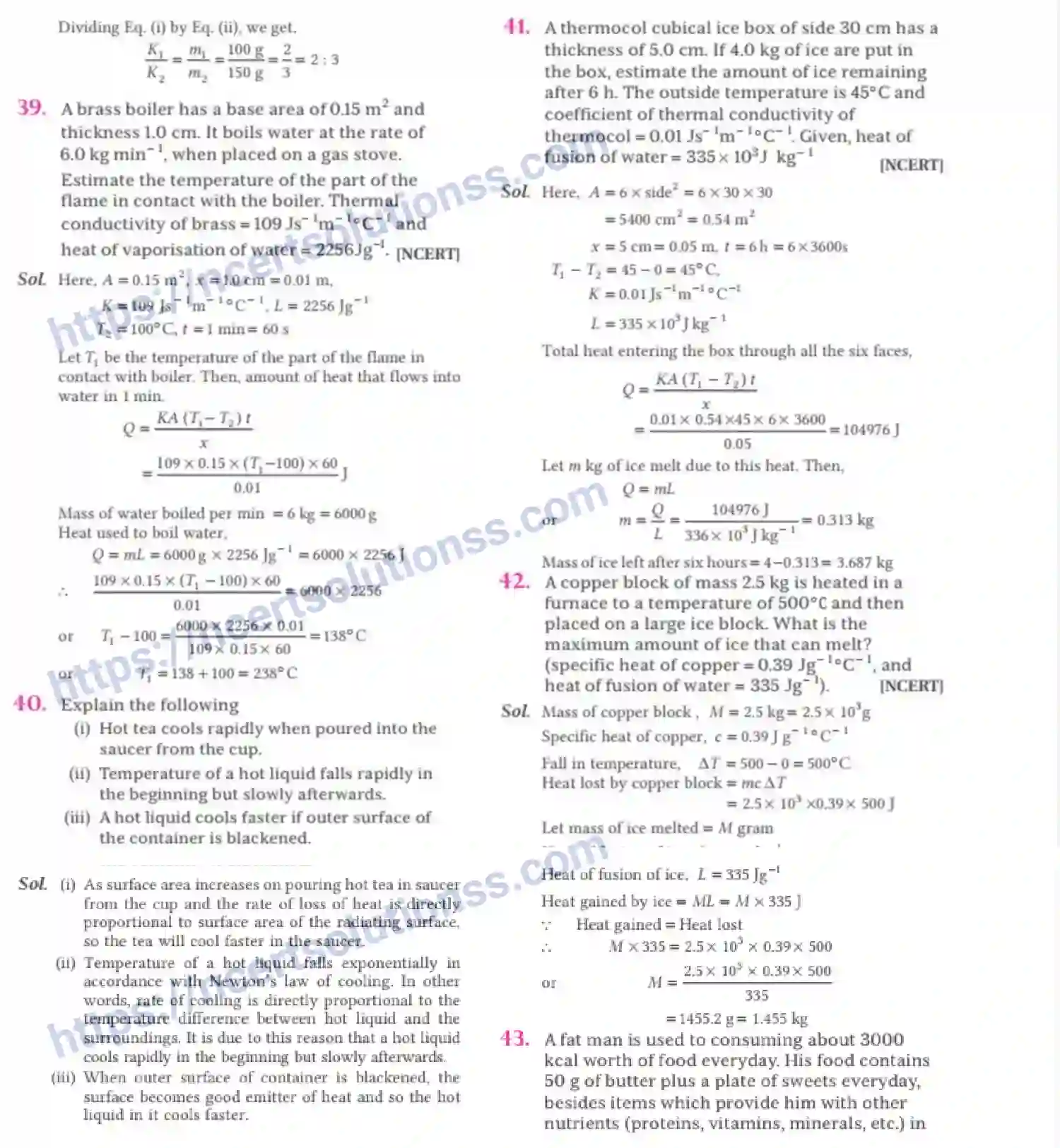 Class 11 Physics Thermal Properties Of Matter note