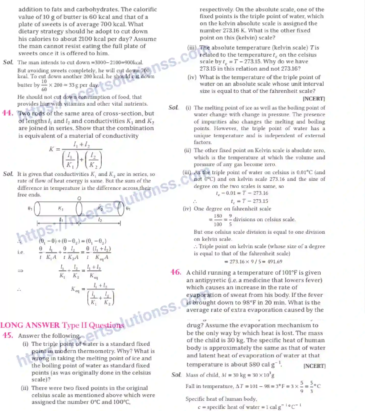 Class 11 Physics Thermal Properties Of Matter note