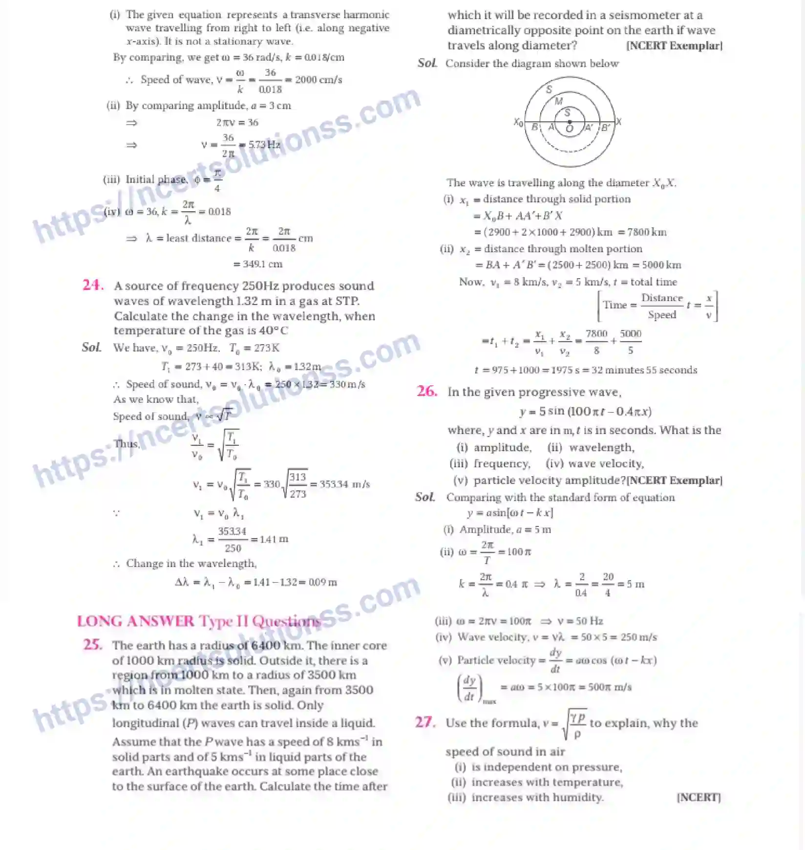 Class 11 Physics Waves note