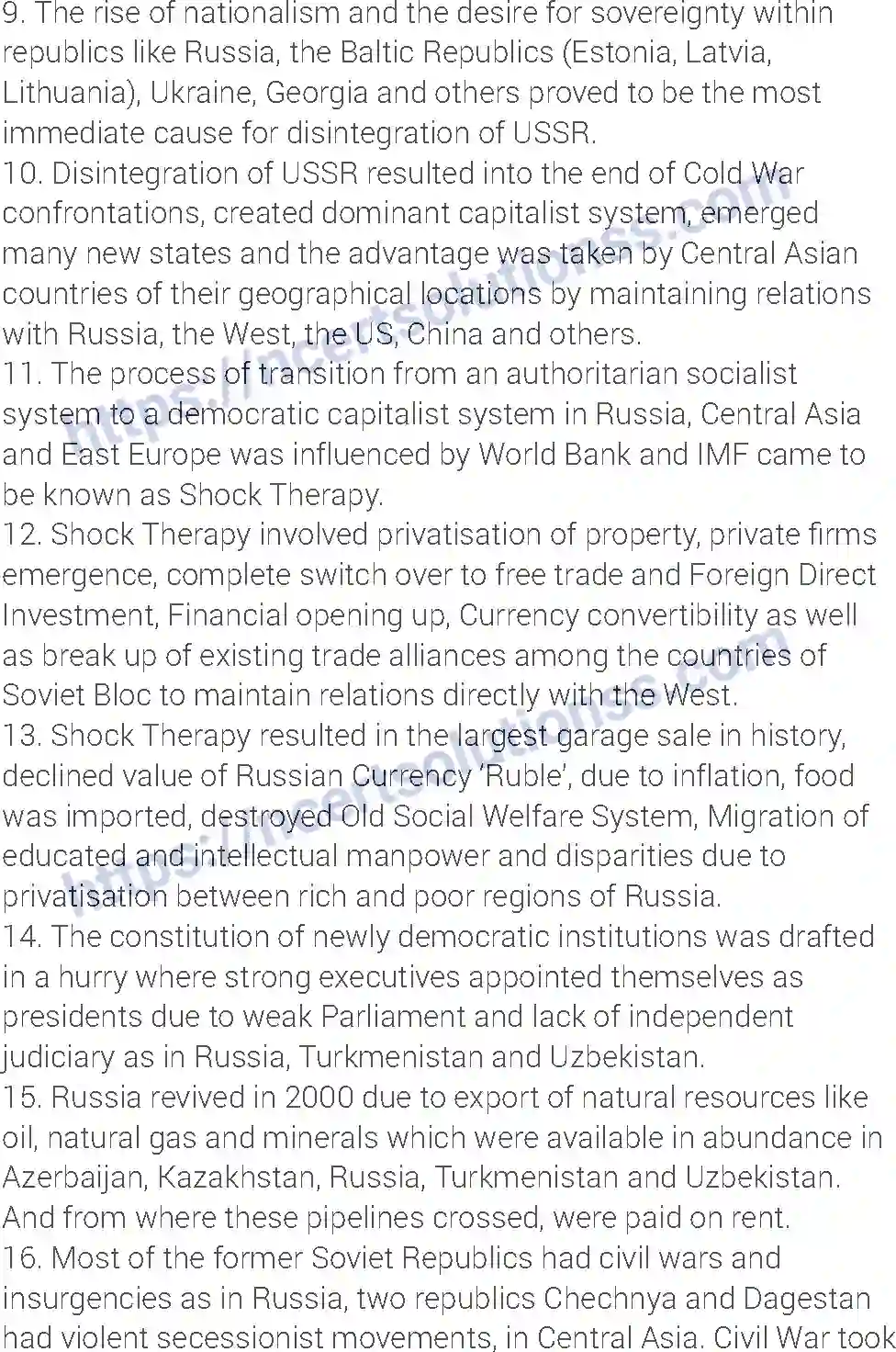 Class 12 Political Science The End of Bipolarity note