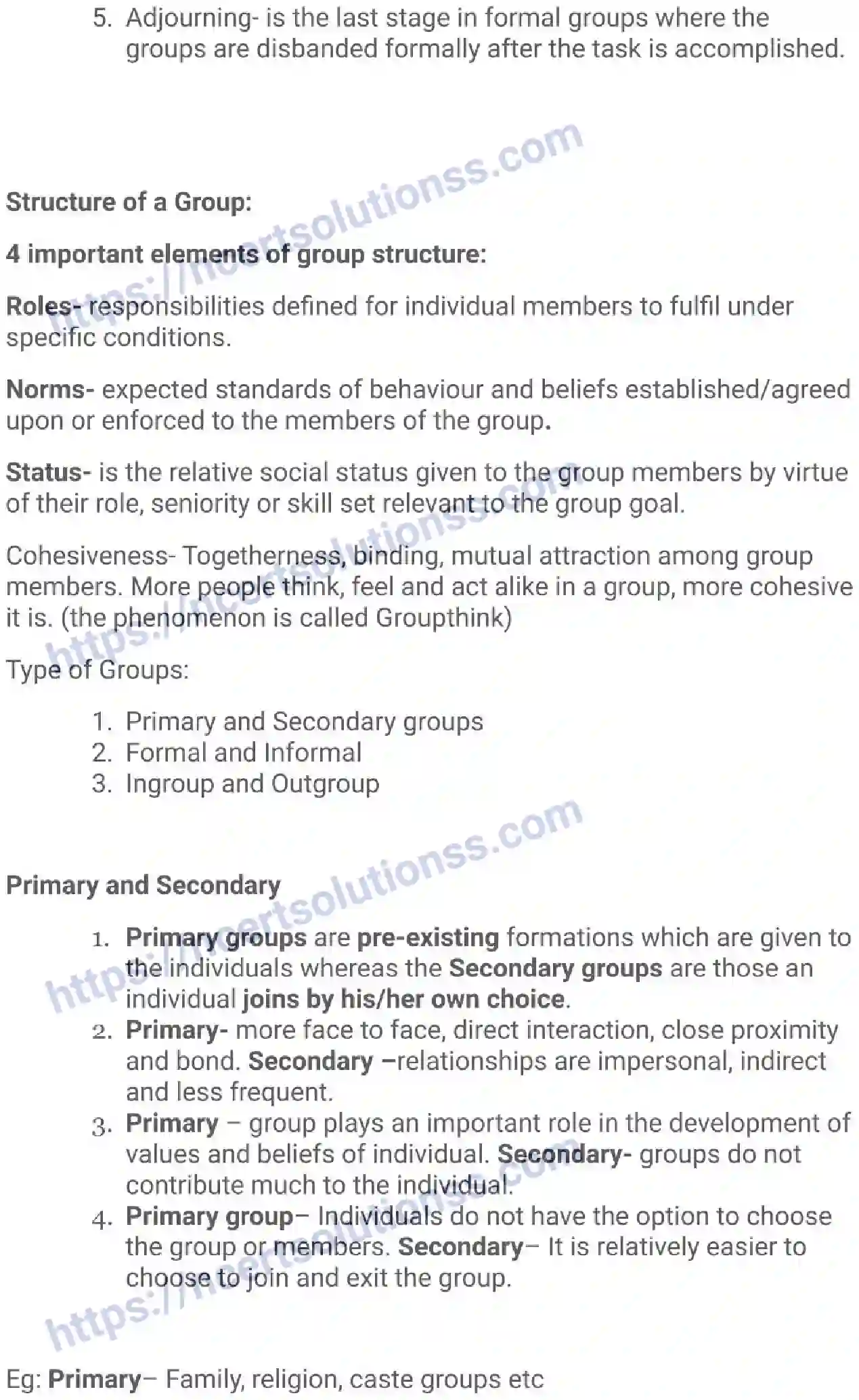 Class 12 Psychology Social Influence and Group Processes note