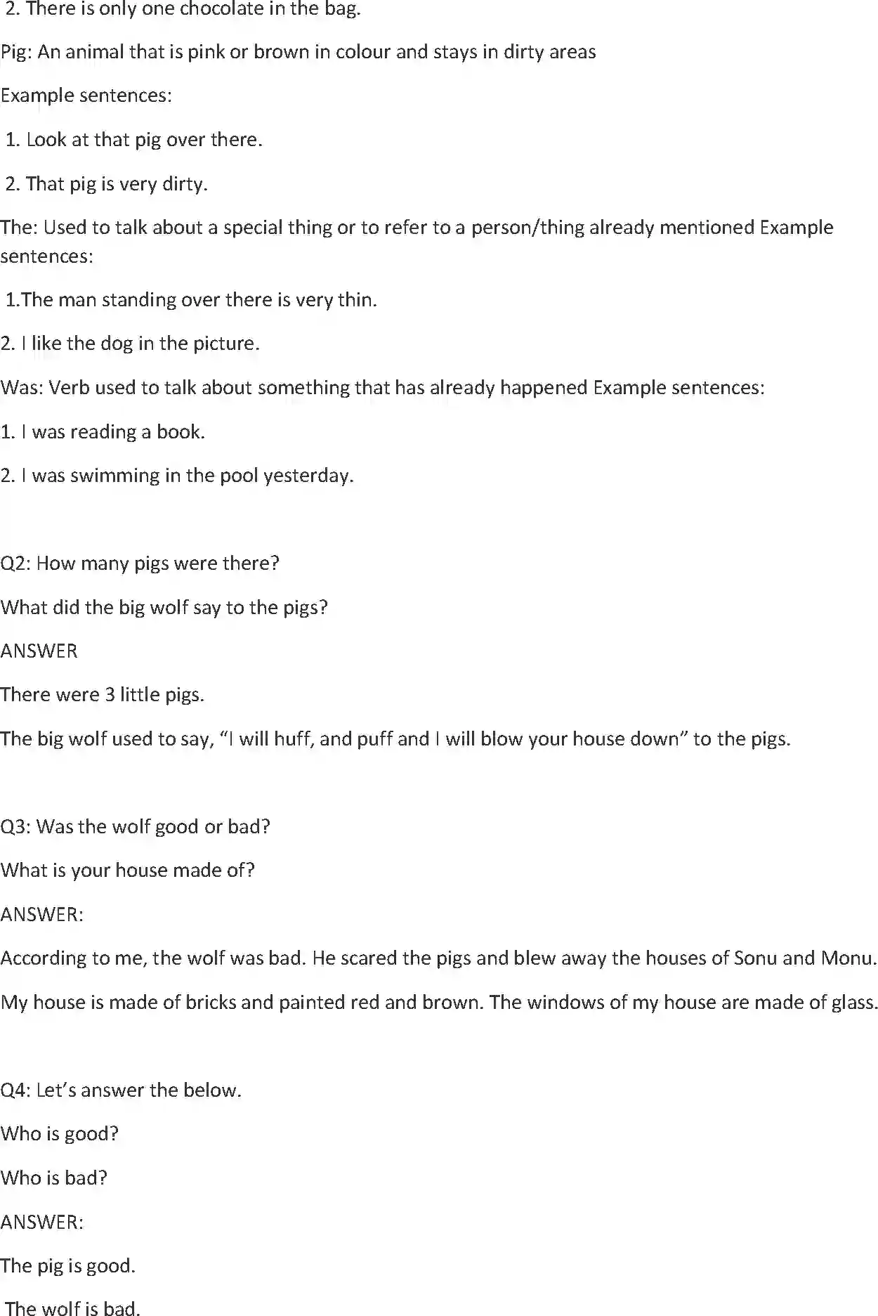 Class 1 English Chapter 1 A Happy Child Solution
