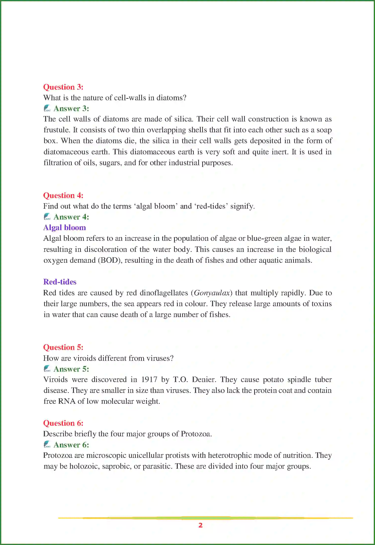 Class 11 Biology Chapter 2 Biological Classification Solution
