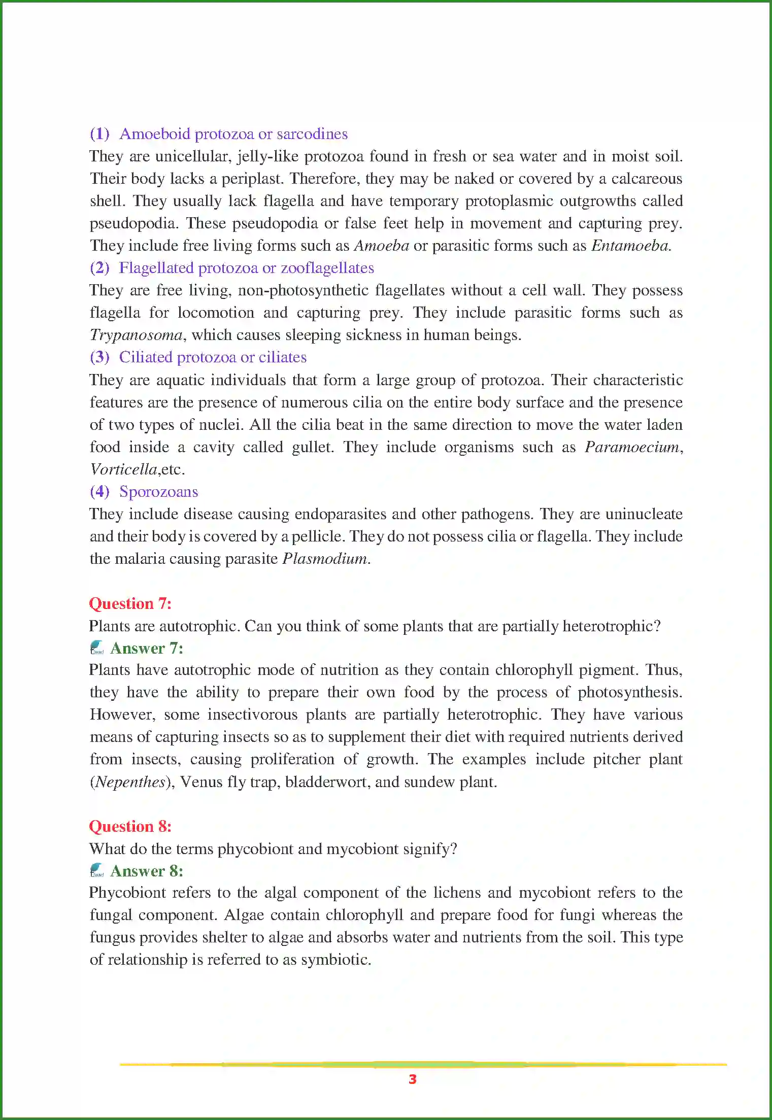 Class 11 Biology Chapter 2 Biological Classification Solution