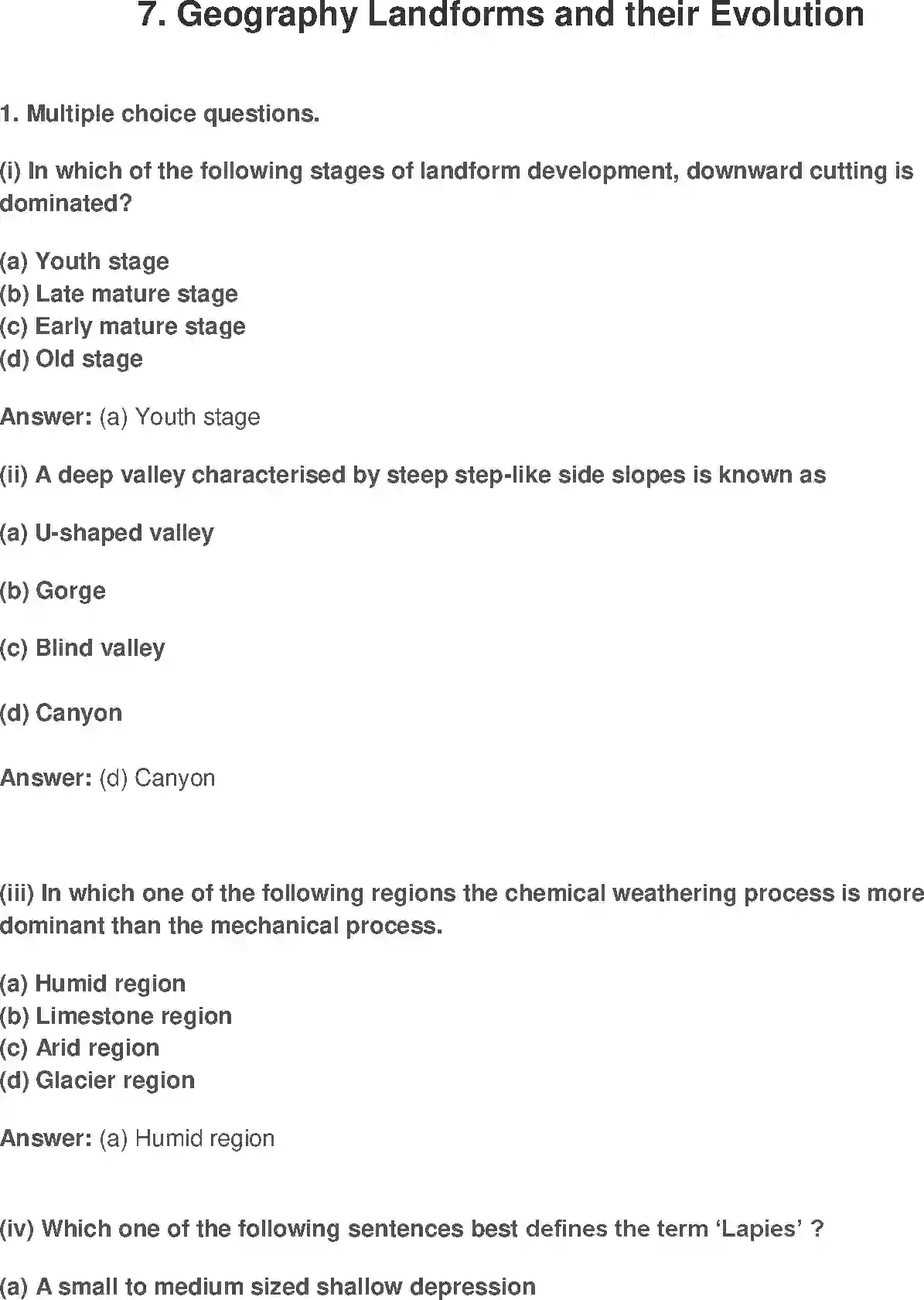 Class 11 Fundamental of Physical Geography Landforms and their ...