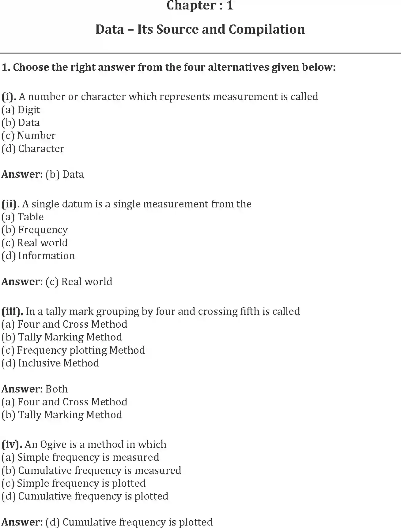 Class 12 Geography Practical Work in Geography Data – Its Source and ...